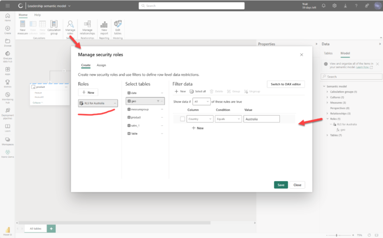 Setting up RLS on a Direct Lake Semantic Model | Datasturdy Consulting